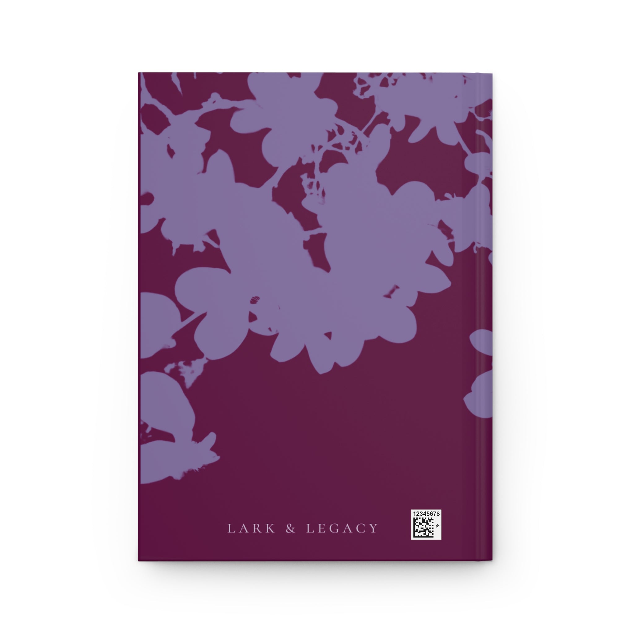 Mulberry Floral Silhouette Hardcover Journal – Elegant Matte Notebook ...