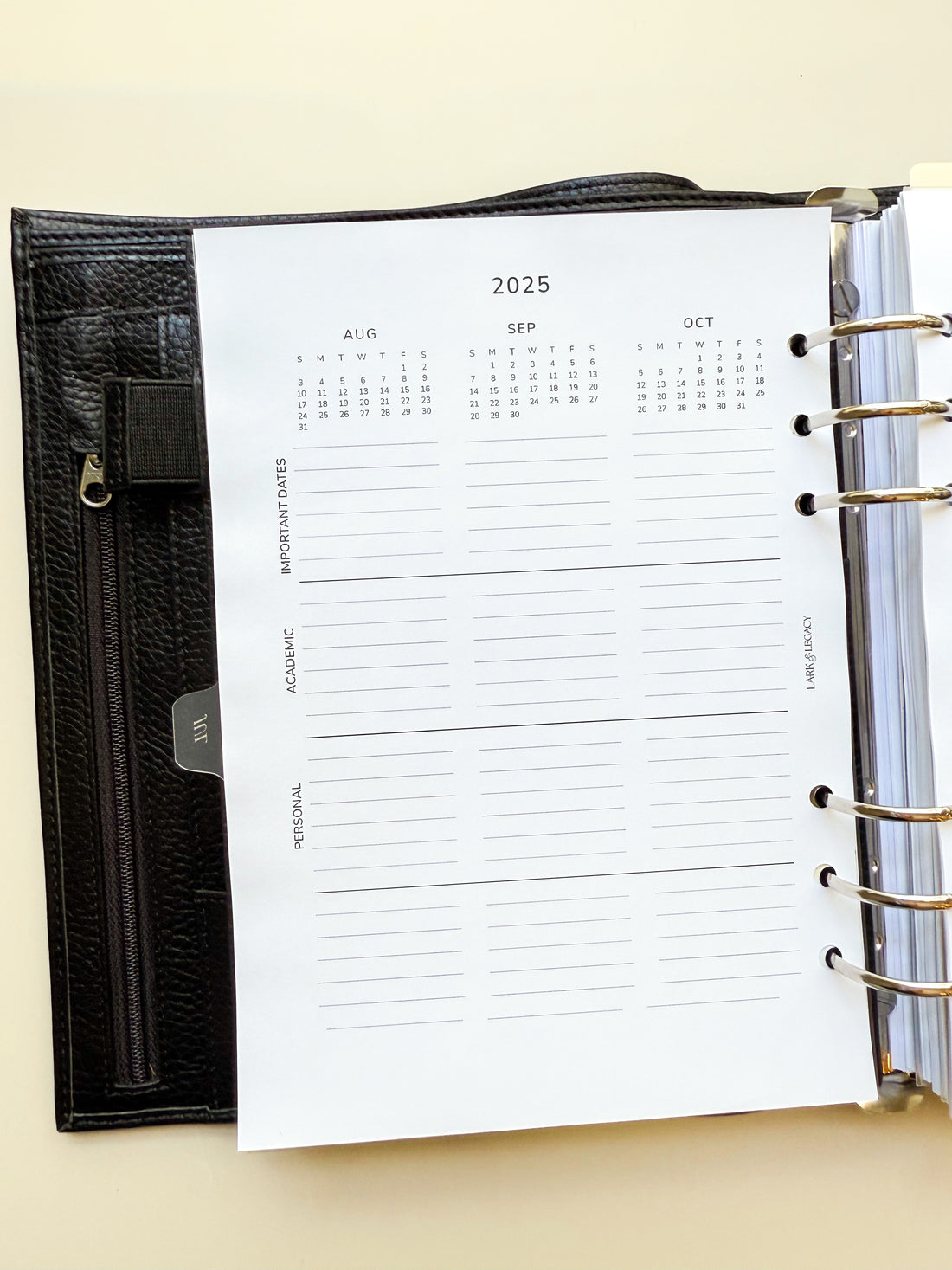 Academic Planner Inserts | Monthly At a Glance, Weekly Study, Semester ...