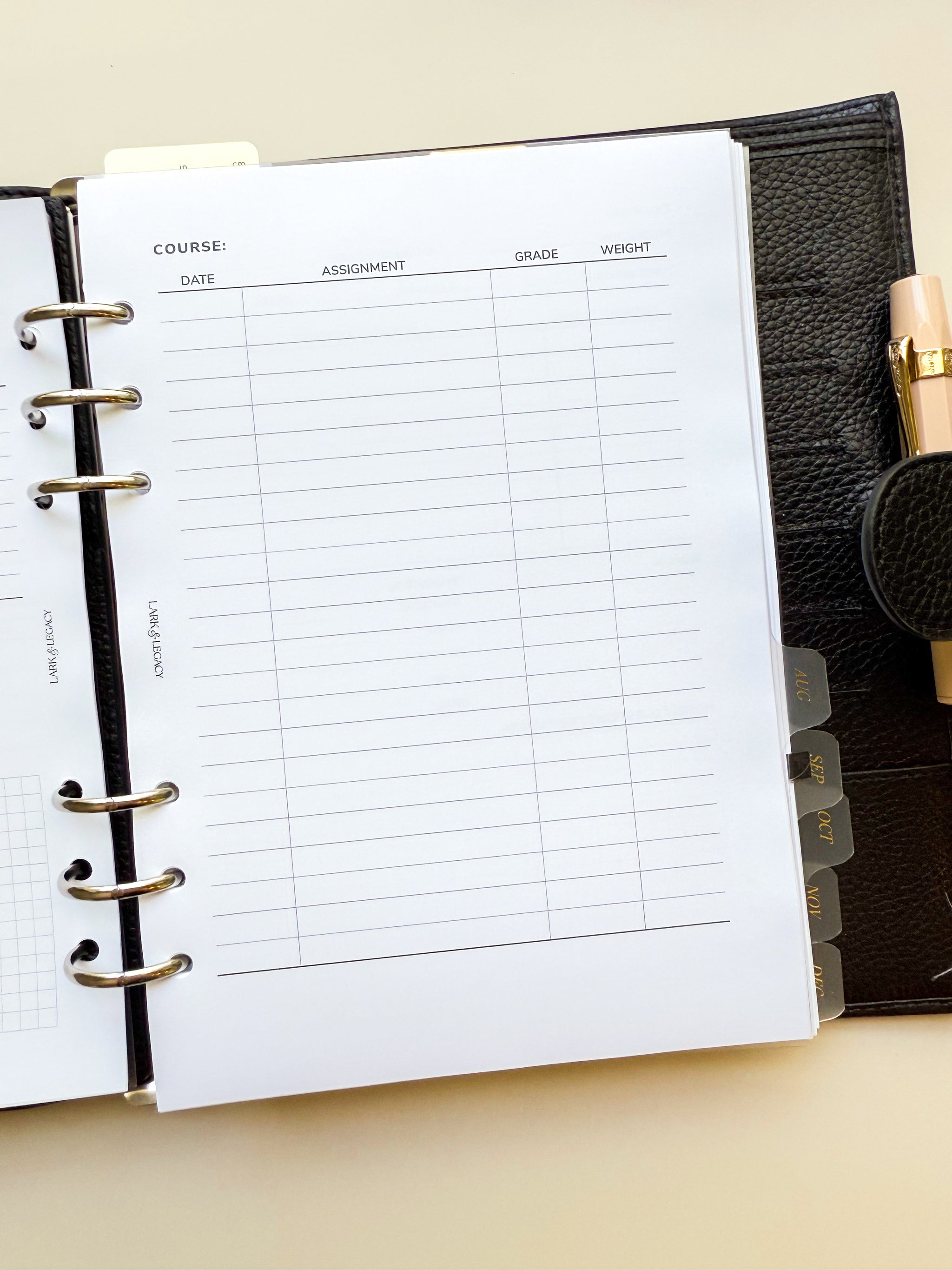Academic Planner Inserts | Monthly At a Glance, Weekly Study, Semester ...